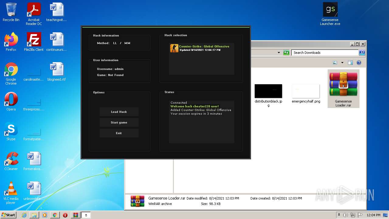 Malware analysis https://anonfiles.com/t6L2ge39u7/Gamesense_Loader_rar ...