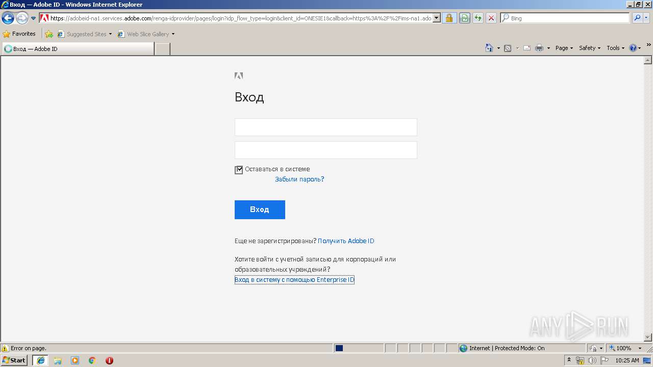 Malware analysis https://adobeid-na1.services.adobe.com/renga-idprovider/pages/login?callback ...
