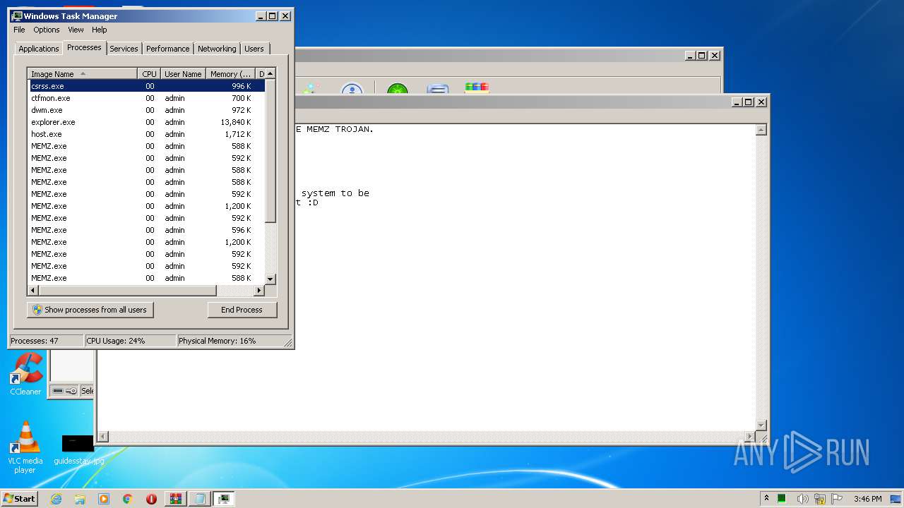 Malware analysis MEMZ 3.0.zip Malicious activity | ANY.RUN - Malware ...