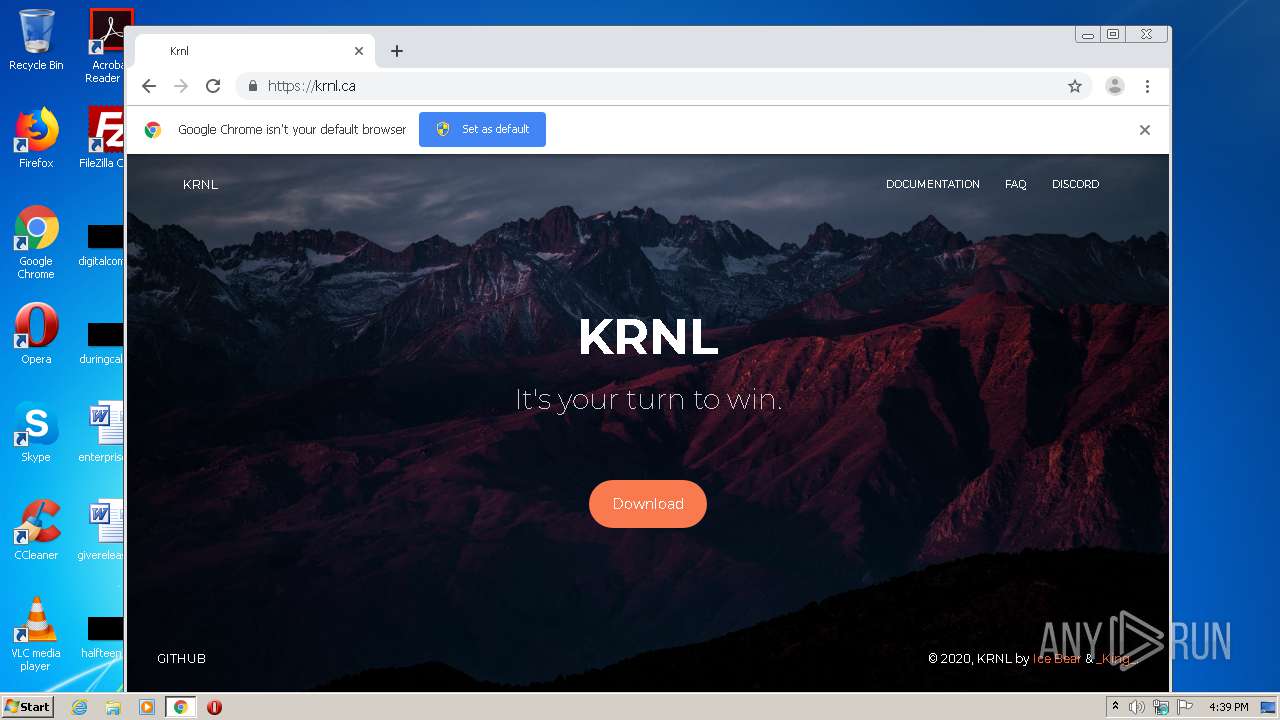 Malware analysis https://krnl.ca/ Malicious activity | ANY.RUN - Malware Sandbox Online