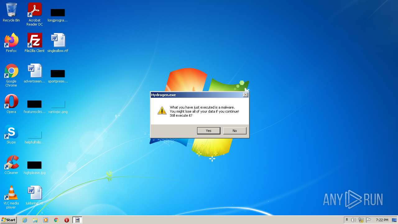 Malware analysis hydrogen.peaceful.exe Malicious activity | ANY.RUN ...
