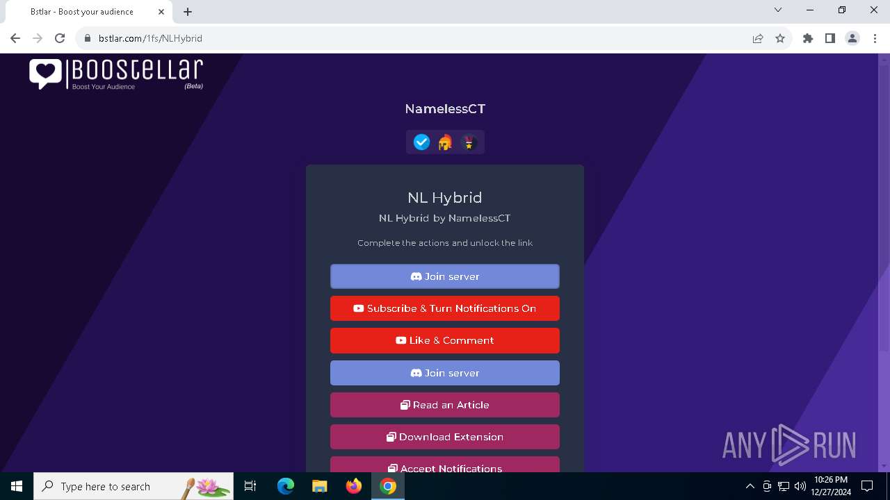Malware analysis https://bstlar.com/1fs/NLHybrid Malicious activity | ANY.RUN - Malware Sandbox ...