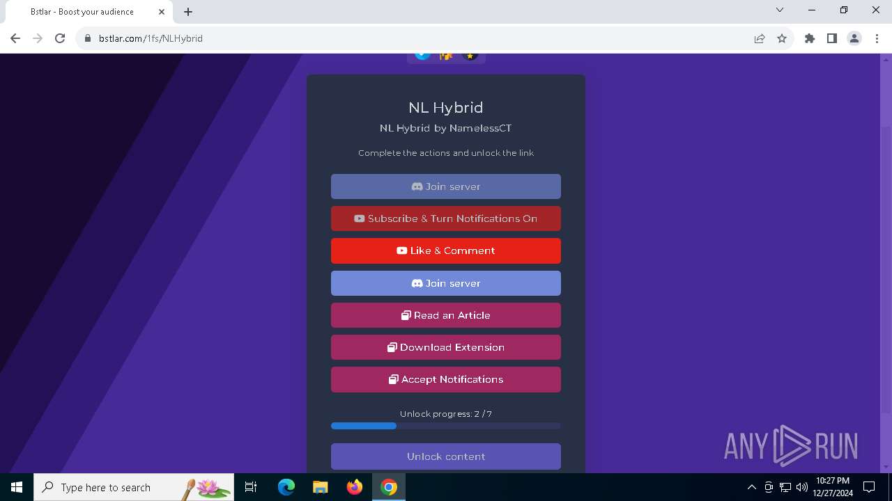Malware analysis https://bstlar.com/1fs/NLHybrid Malicious activity | ANY.RUN - Malware Sandbox ...