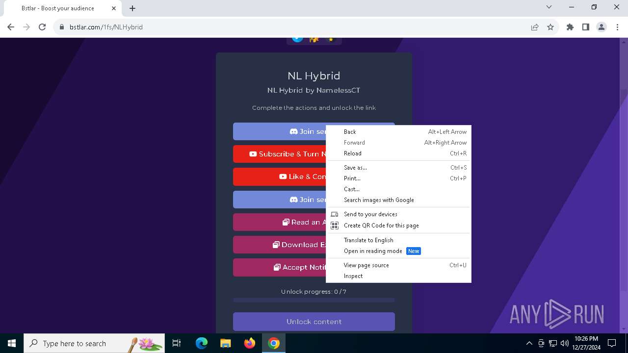 Malware analysis https://bstlar.com/1fs/NLHybrid Malicious activity | ANY.RUN - Malware Sandbox ...