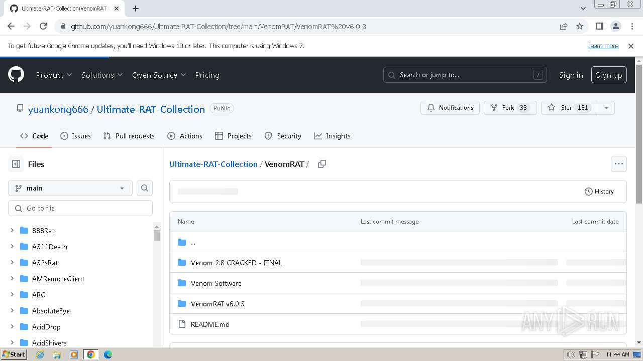 Malware analysis https://github.com/yuankong666/Ultimate-RAT-Collection ...