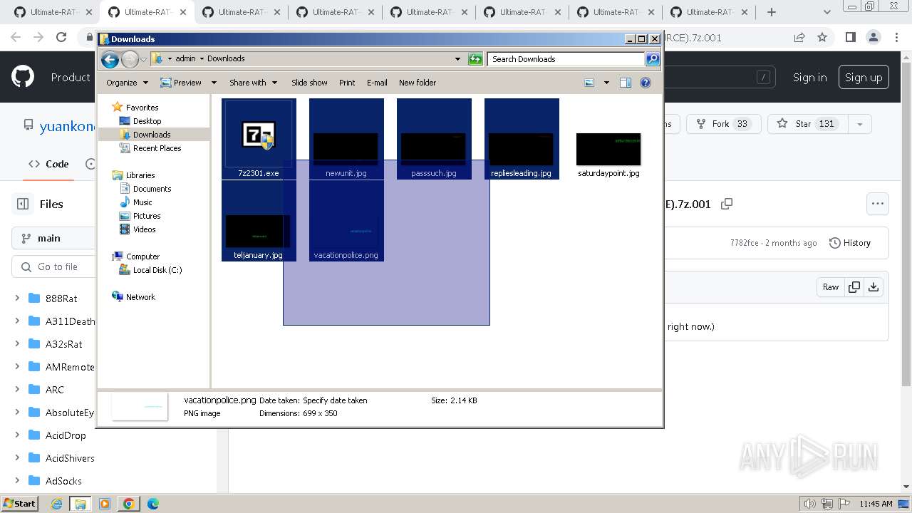 Malware analysis https://github.com/yuankong666/Ultimate-RAT-Collection ...