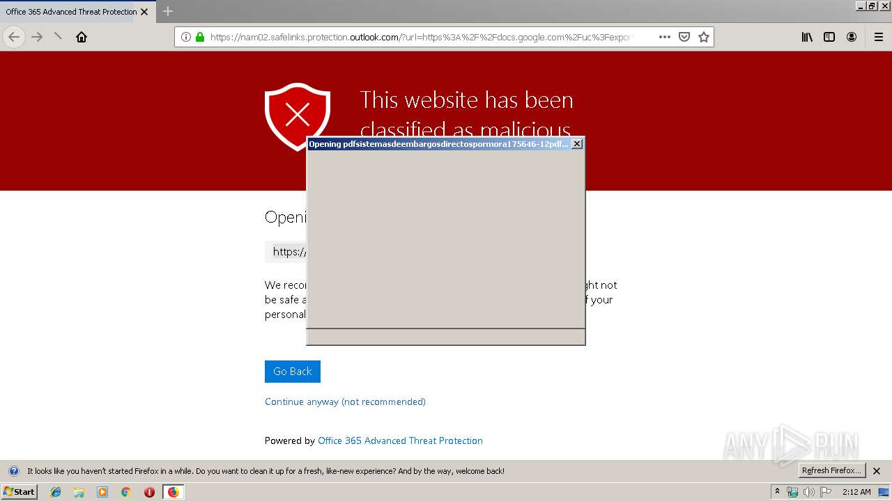 Malware analysis https://nam02.safelinks.protection.outlook.com/?url ...