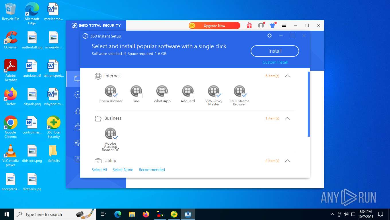 Malware analysis 360TS_Setup_Mini_WW.WPS.CPI202304_6.6.0.1054.exe ...
