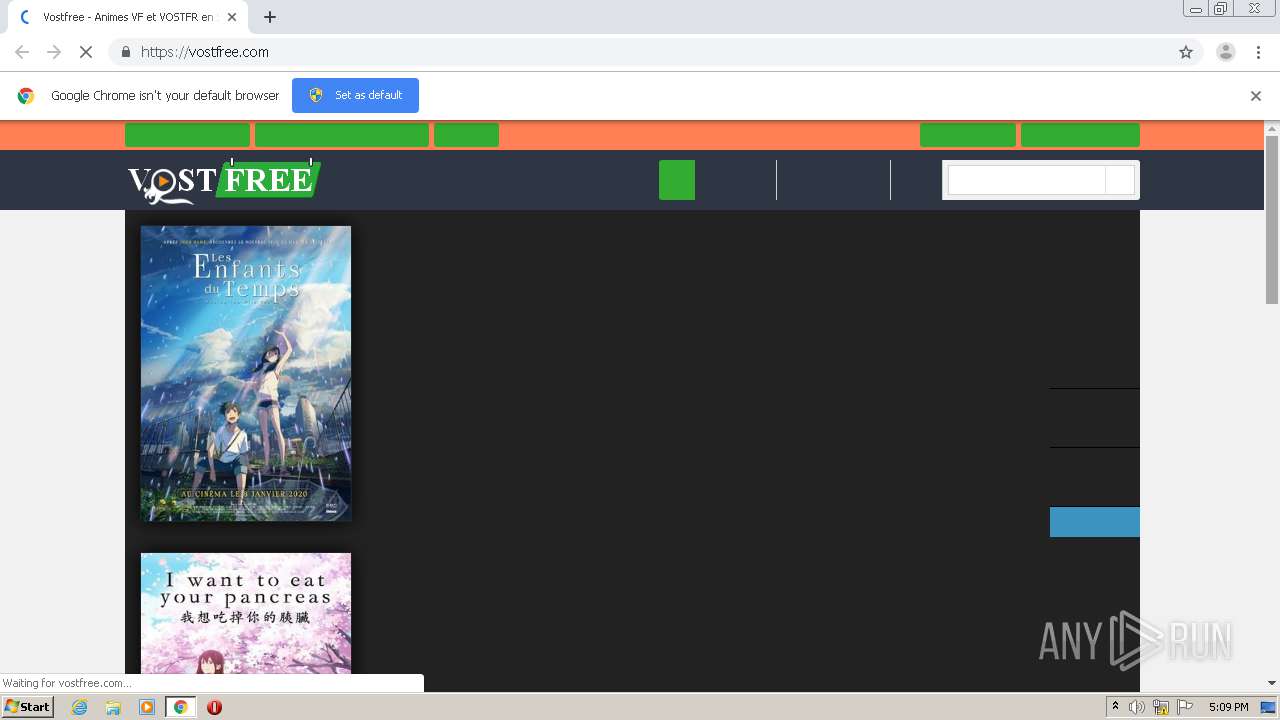 Malware analysis https://vostfree.com/ Malicious activity | ANY.RUN ...
