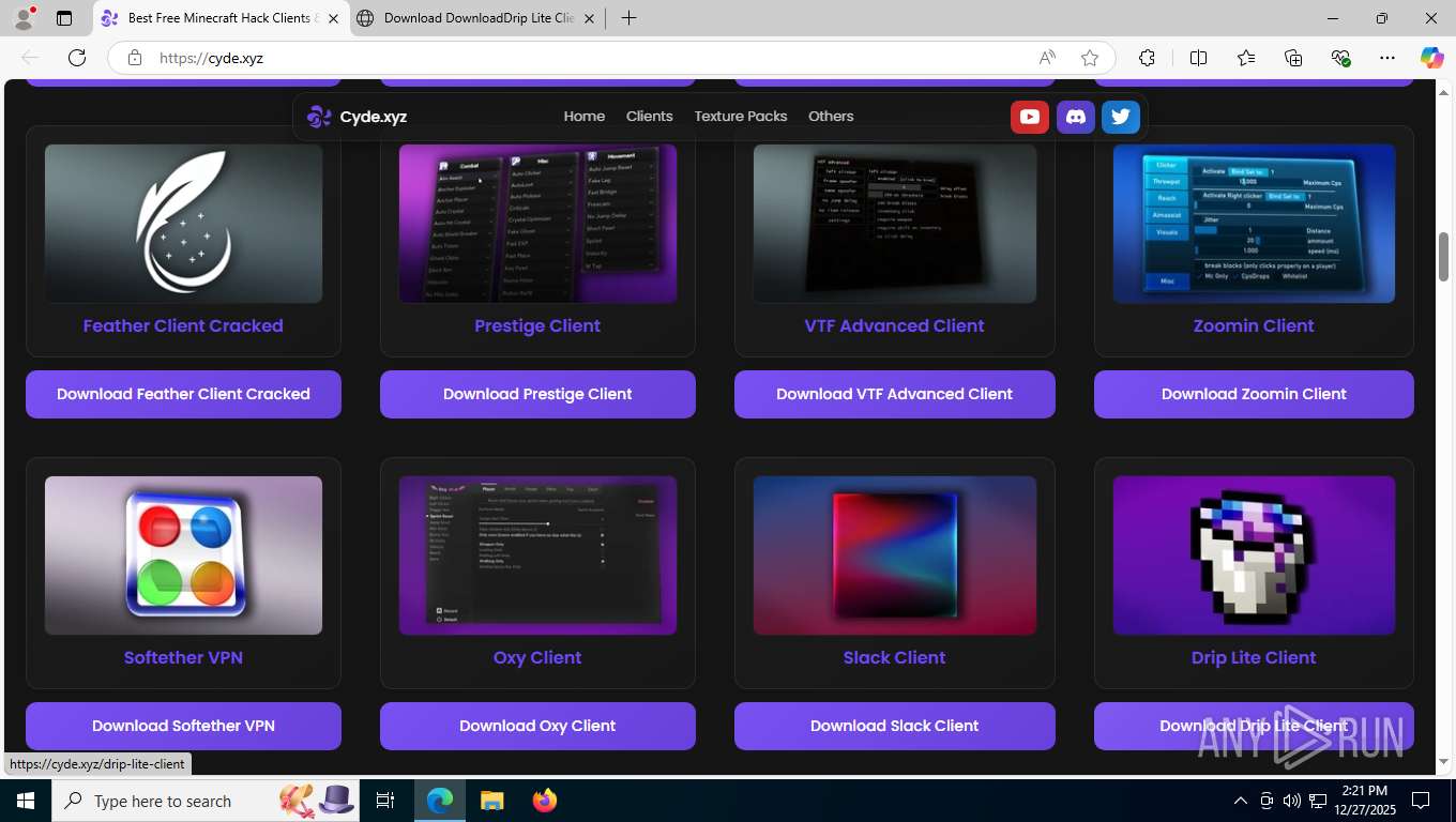 Malware analysis cyde.xyz Malicious activity | ANY.RUN - Malware ...