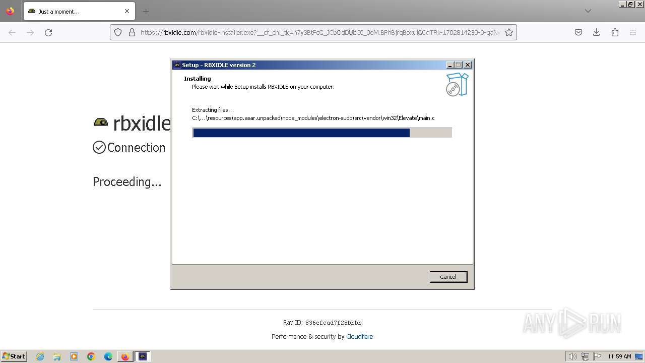 Malware analysis https://rbxidle.com/rbxidle-installer.exe Malicious ...