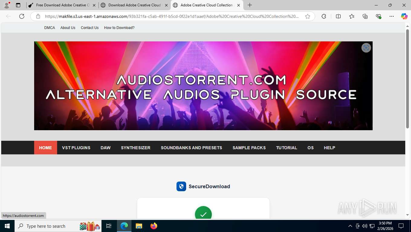 Malware analysis https://audiostorrent.com/adobe-creative-cloud ...