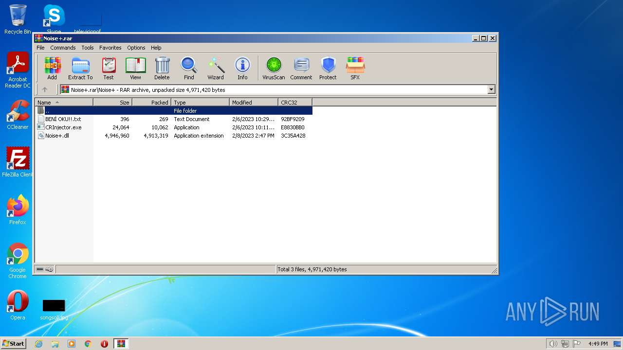 Malware analysis Noise+.rar Malicious activity | ANY.RUN - Malware Sandbox Online