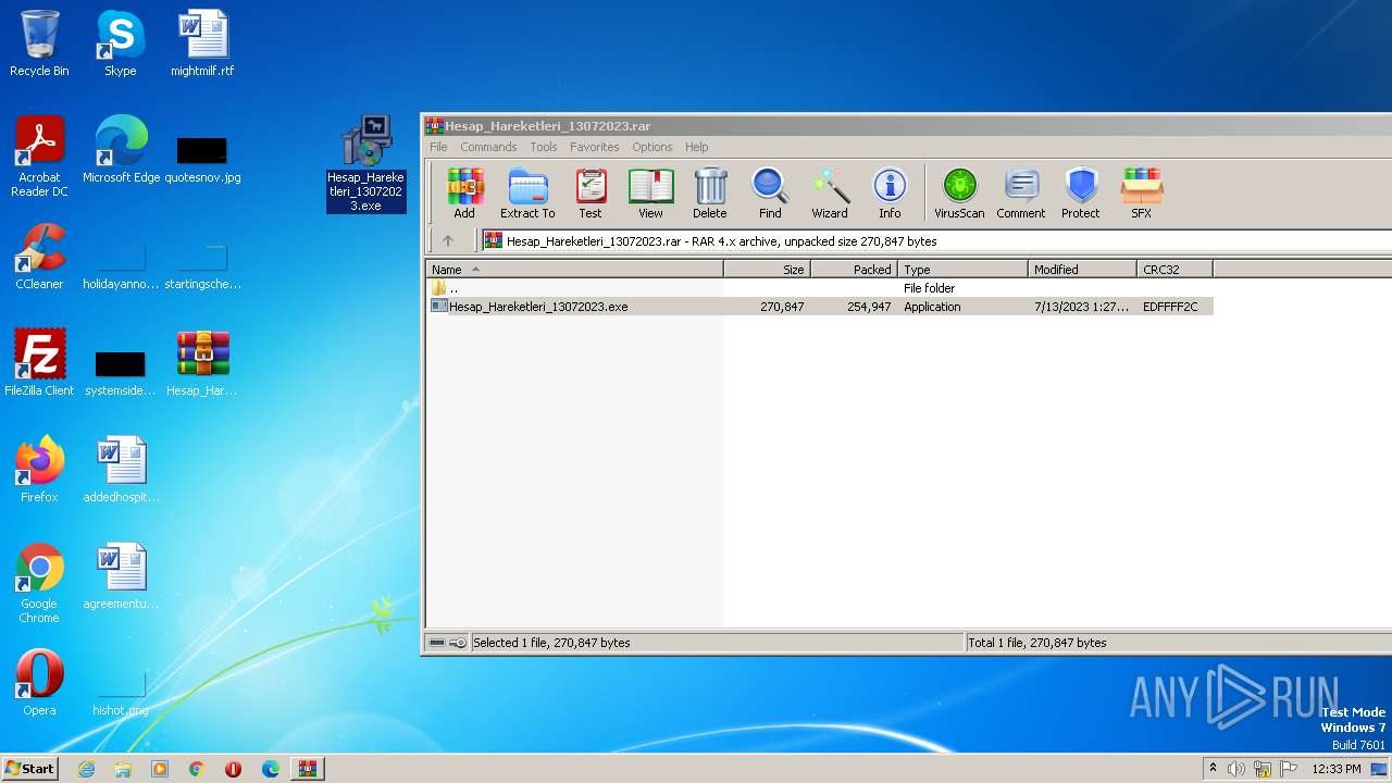 Malware Analysis Hesap Hareketleri 13072023.rar Malicious Activity 