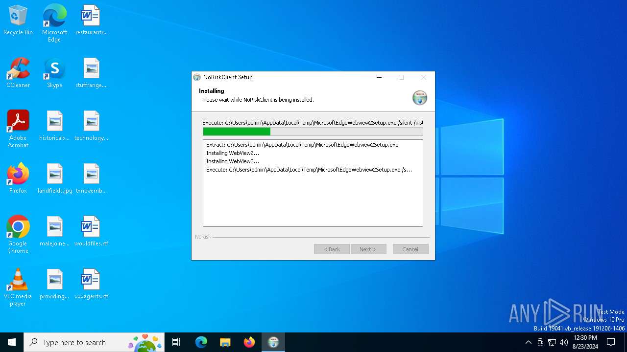 Malware analysis NoRiskClient-Windows-setup.exe Malicious activity ...