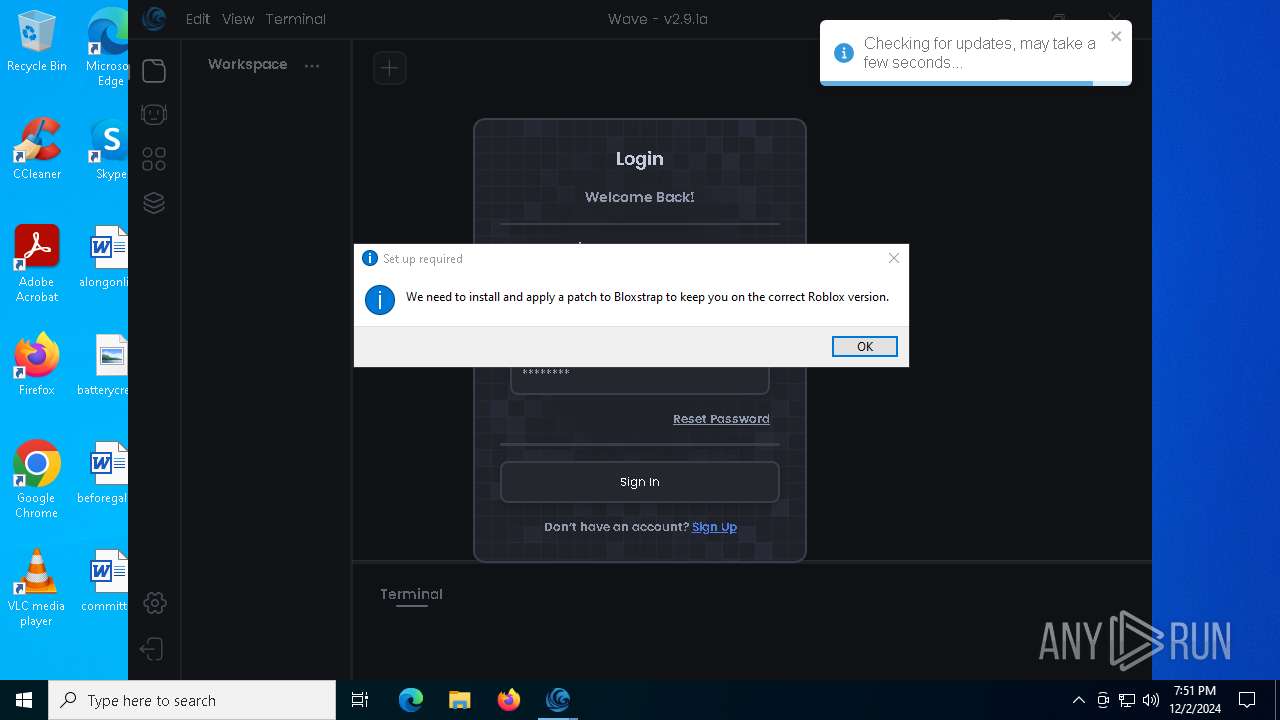 Malware analysis https://cdn.getwave.gg/userinterface/Wave-Setup.exe Malicious activity | ANY ...
