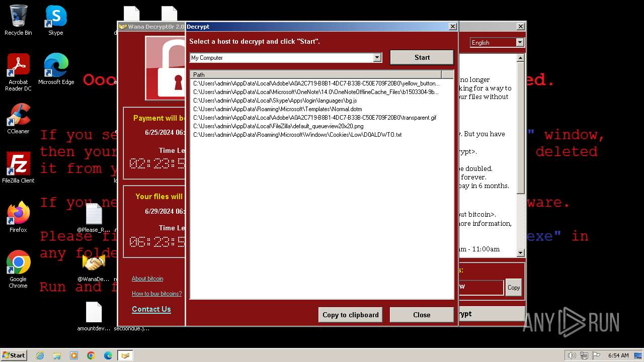 Malware analysis Wannacry.exe Malicious activity | ANY.RUN - Malware Sandbox Online