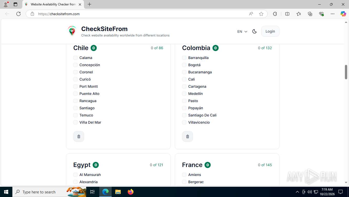 Malware analysis checksitefrom.com No threats detected | ANY.RUN ...
