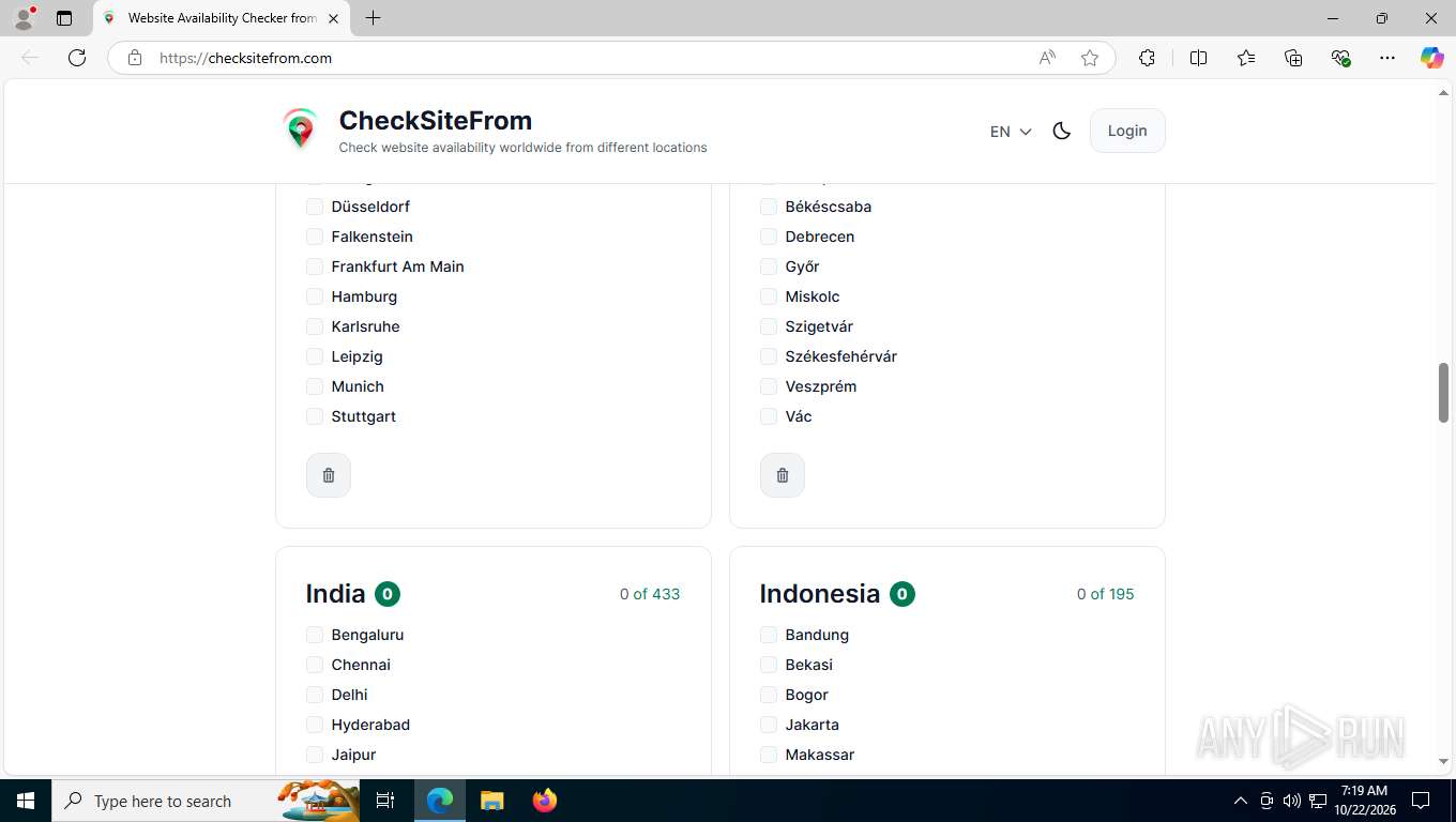 Malware analysis checksitefrom.com No threats detected | ANY.RUN ...