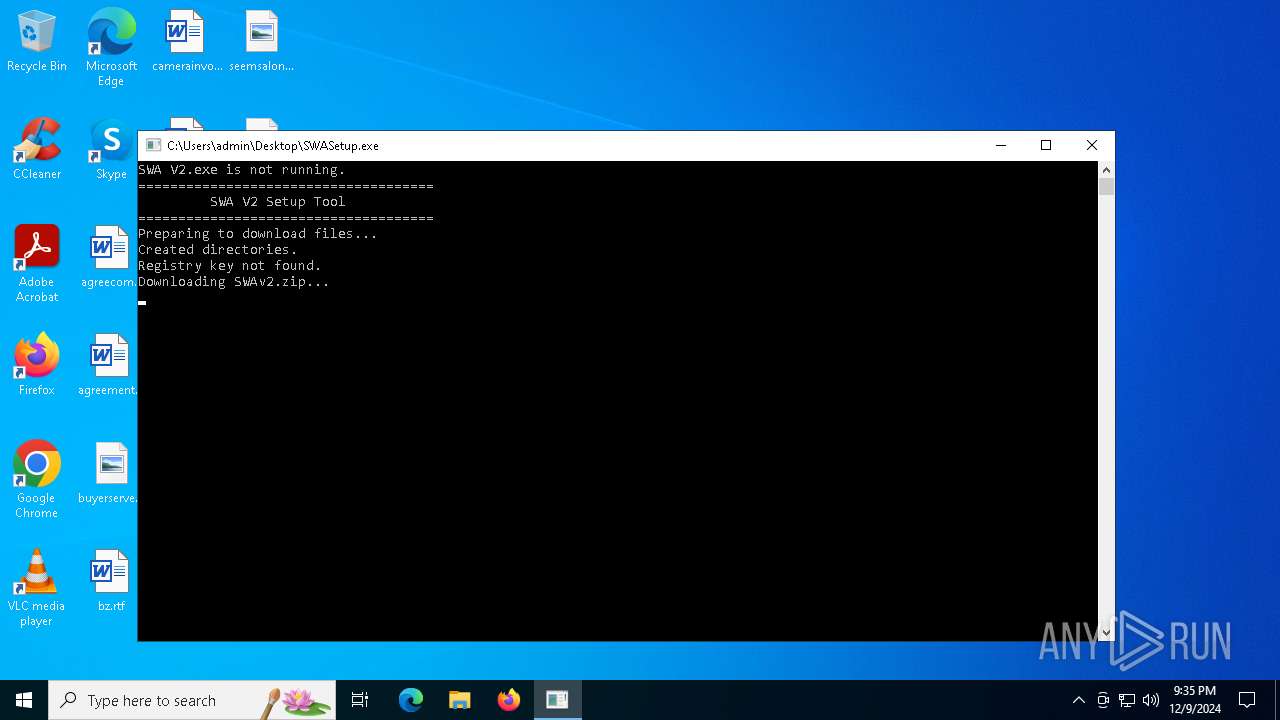 Analysis Swasetup.exe (md5: Cd1436d99f11bc0382d6776f23c74831) Malicious