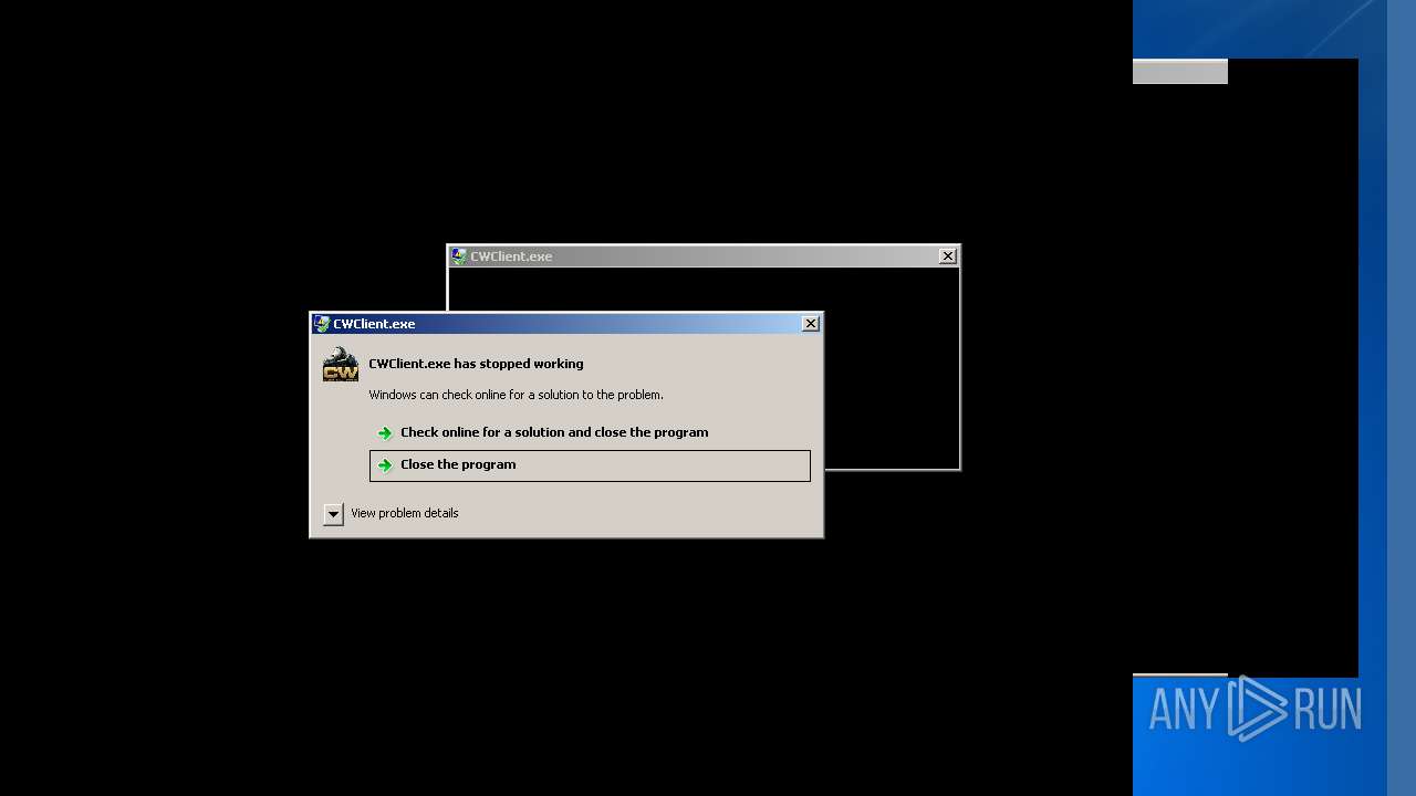 Malware analysis CWClient_Install.exe Malicious activity | ANY.RUN - Malware Sandbox Online