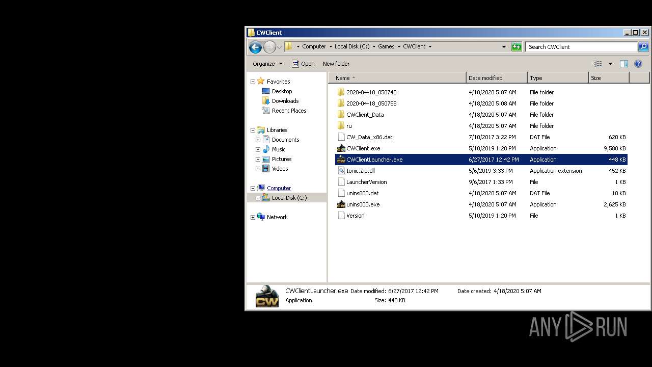 Malware analysis CWClient_Install.exe Malicious activity | ANY.RUN - Malware Sandbox Online