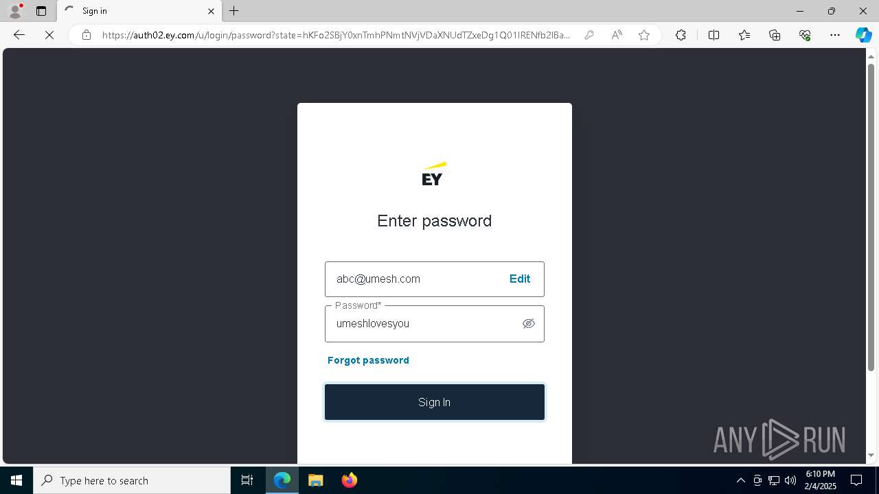 Analysis https://login.ey.com/ Malicious activity - Interactive ...