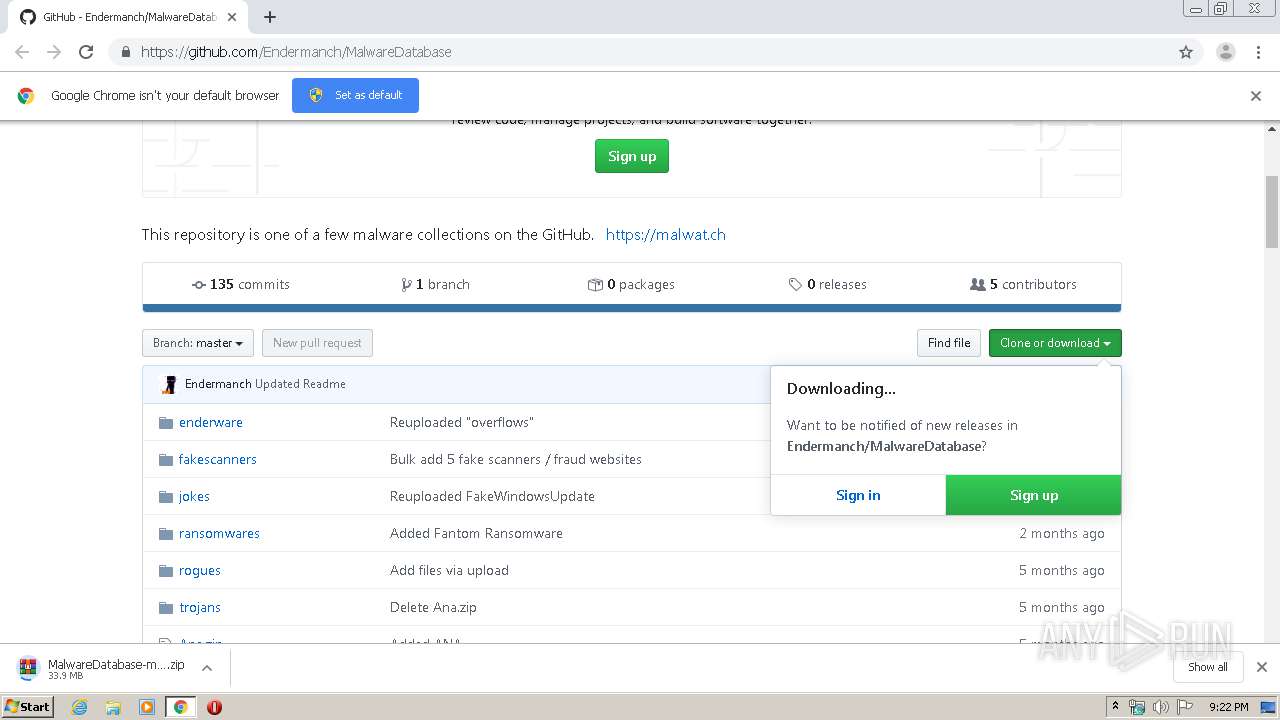 Malware analysis https://github.com/Endermanch/MalwareDatabase Malicious activity | ANY.RUN ...