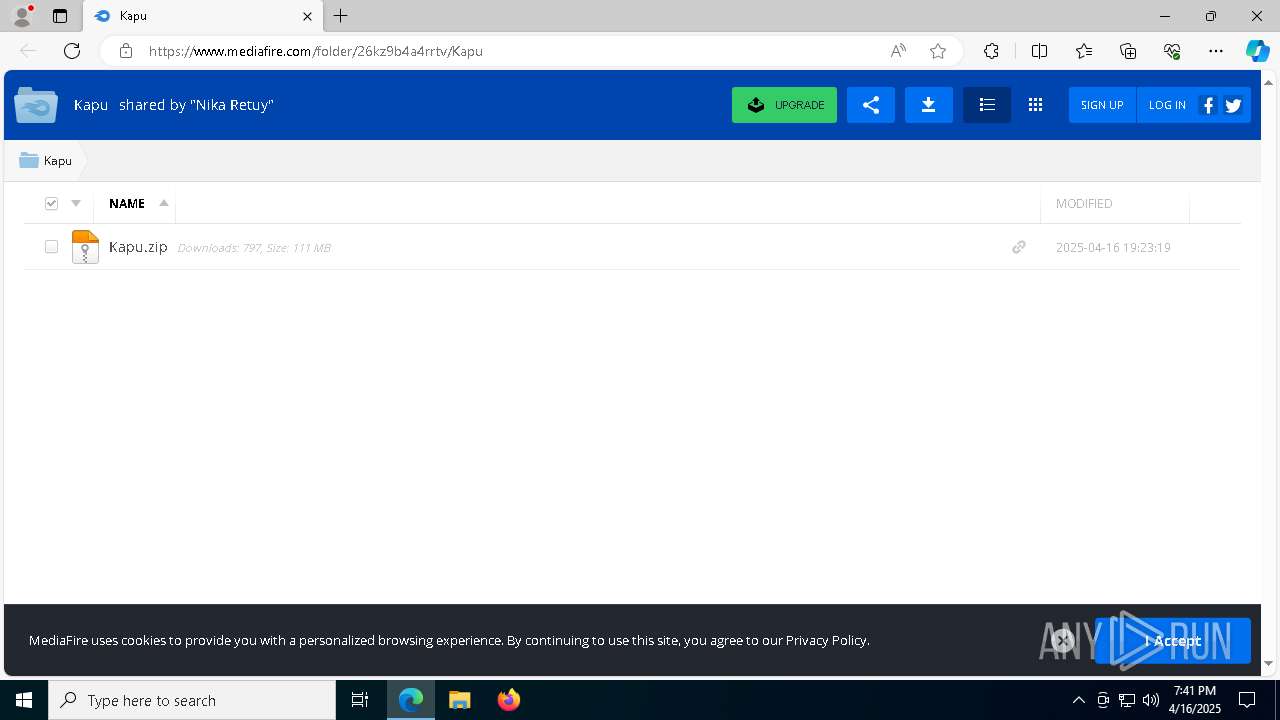 Malware analysis https://www.mediafire.com/folder/26kz9b4a4rrtv/Kapu ...