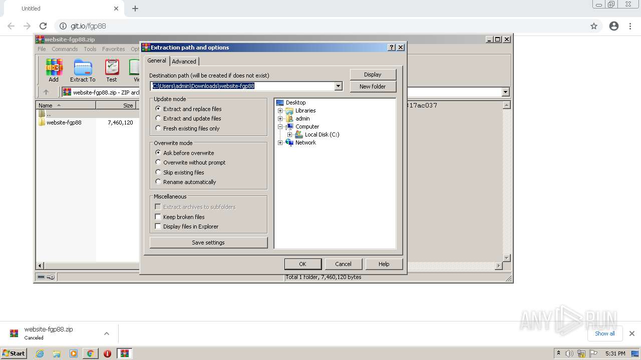 Malware analysis https://git.io/fgp88 Malicious activity | ANY.RUN ...
