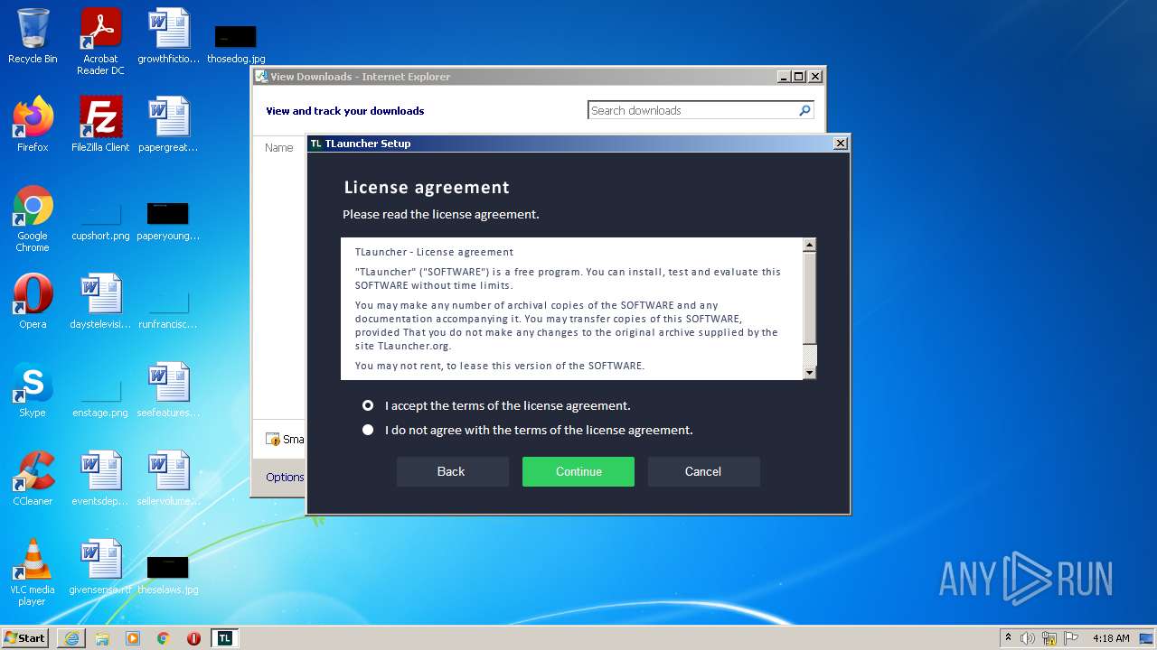 Malware analysis https://tlauncher.org/installer Malicious activity ...
