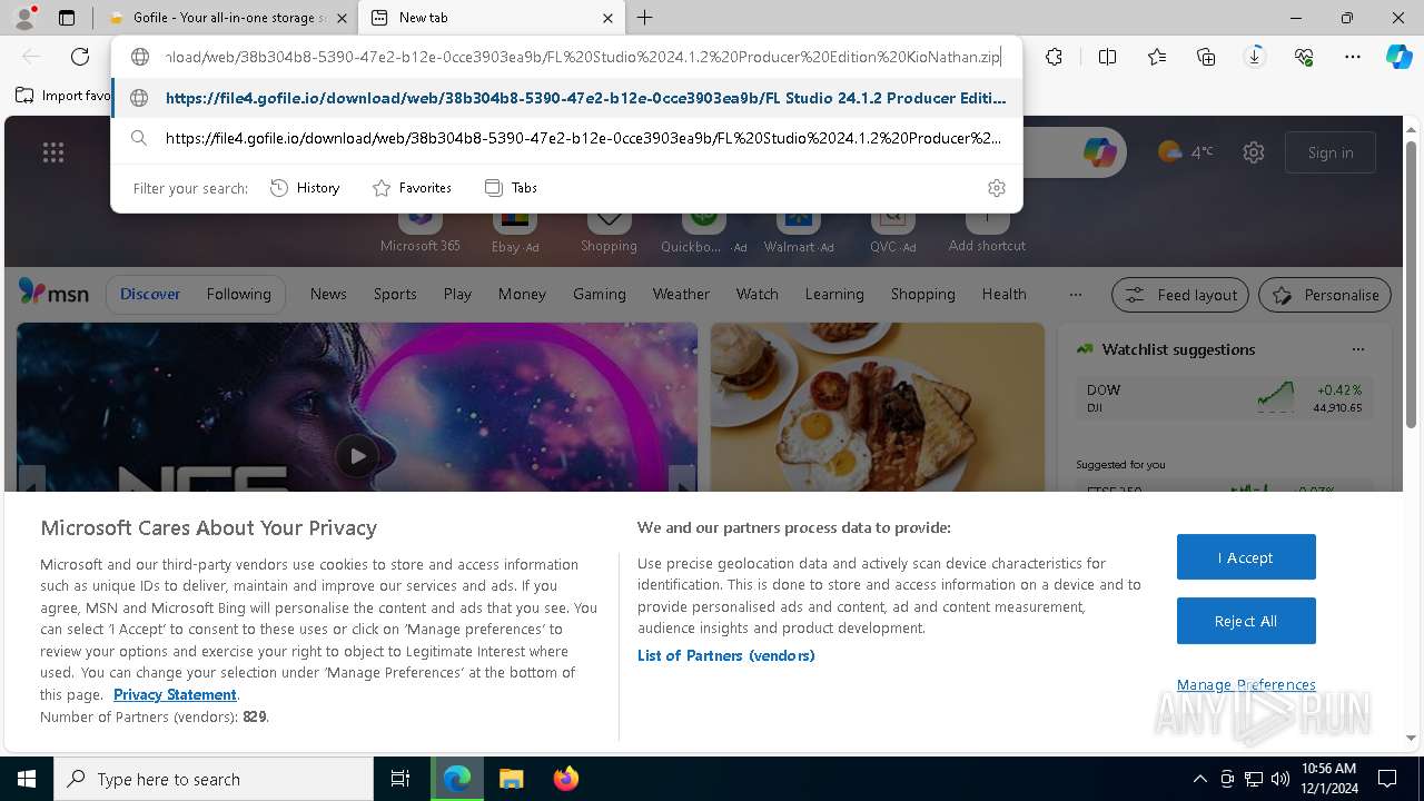 Malware analysis https://gofile.io/d/0y7Flh Malicious activity | ANY.RUN - Malware Sandbox Online