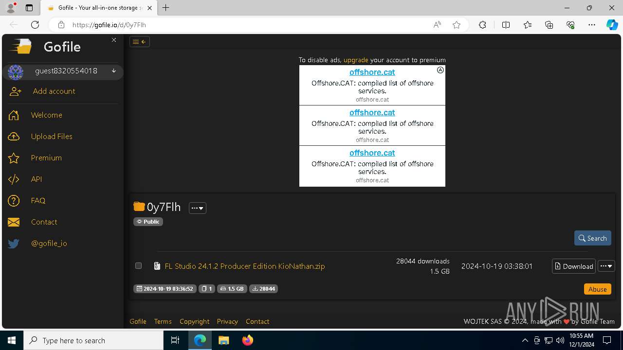 Malware analysis https://gofile.io/d/0y7Flh Malicious activity | ANY.RUN - Malware Sandbox Online