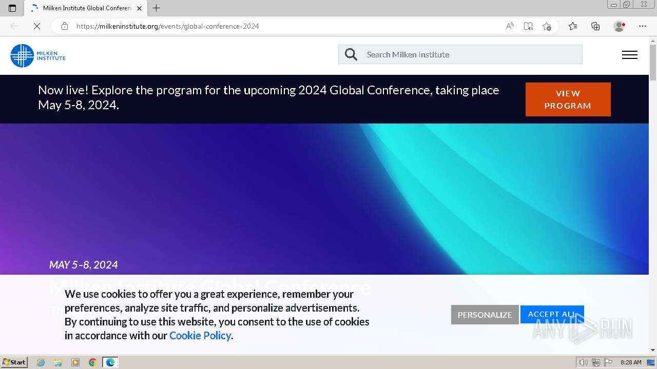 Malware analysis https://milkeninstitute.org/events/global-conference-2024/overview No threats ...