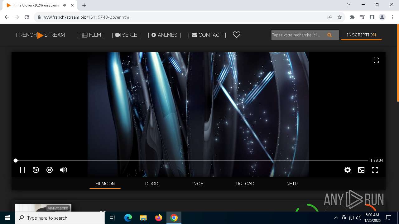 Malware analysis https://vvw.french-stream.bio Malicious activity | ANY.RUN - Malware Sandbox Online