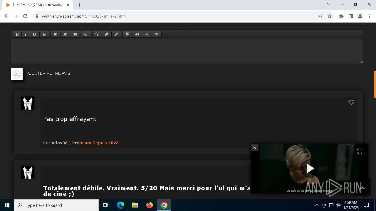 Malware analysis https://vvw.french-stream.bio Malicious activity | ANY.RUN - Malware Sandbox Online