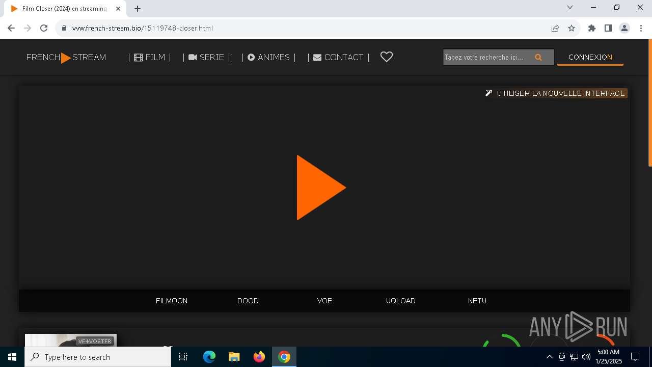 Malware analysis https://vvw.french-stream.bio Malicious activity | ANY.RUN - Malware Sandbox Online