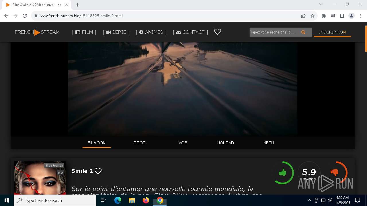 Malware analysis https://vvw.french-stream.bio Malicious activity | ANY.RUN - Malware Sandbox Online