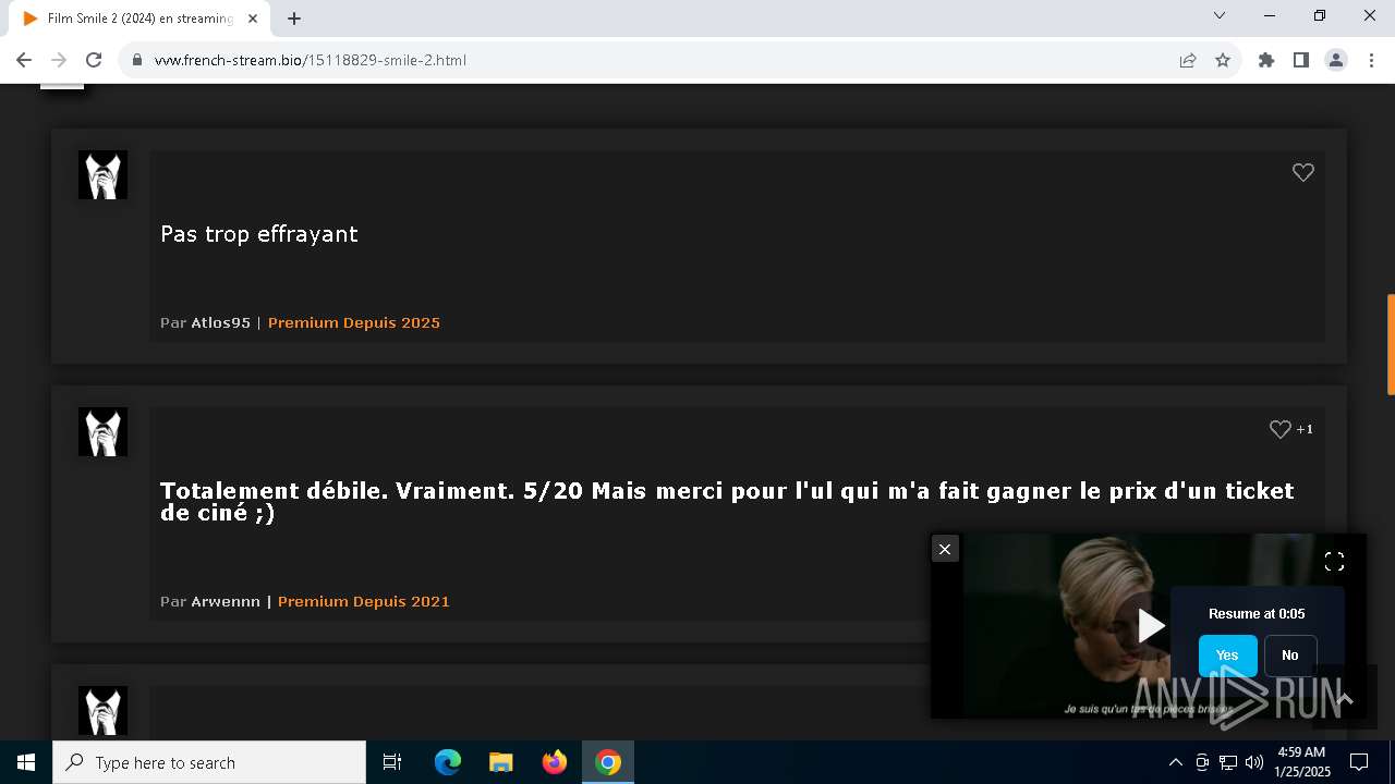 Malware analysis https://vvw.french-stream.bio Malicious activity | ANY.RUN - Malware Sandbox Online