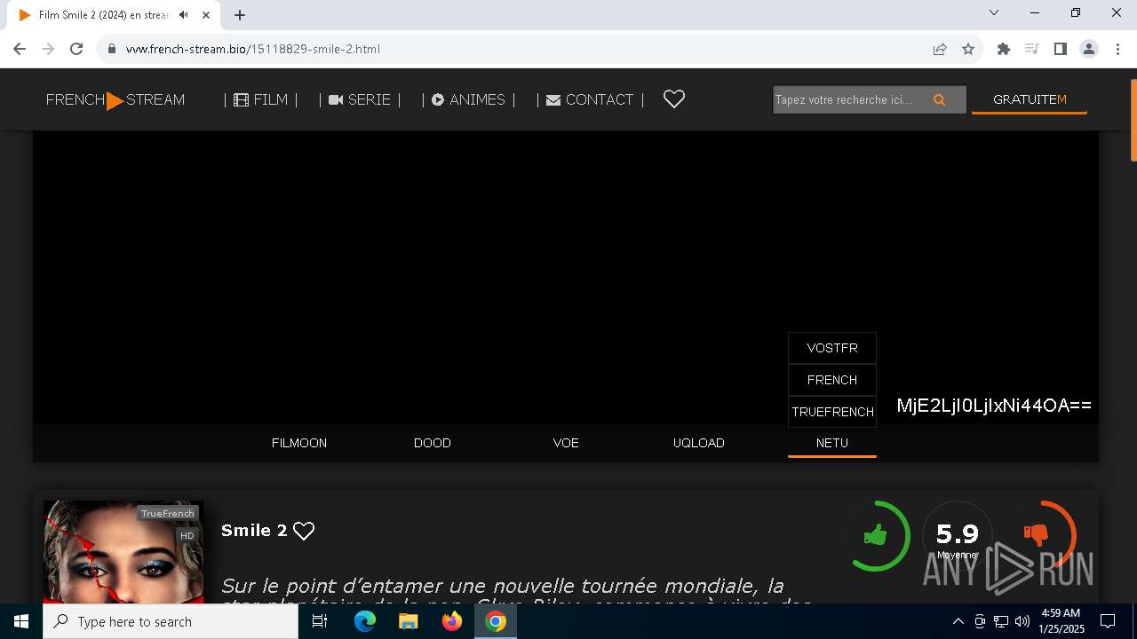 Malware analysis https://vvw.french-stream.bio Malicious activity | ANY.RUN - Malware Sandbox Online