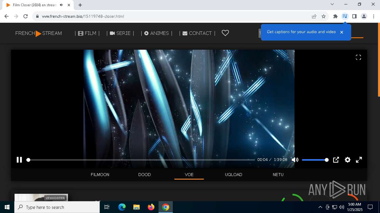 Malware analysis https://vvw.french-stream.bio Malicious activity | ANY.RUN - Malware Sandbox Online