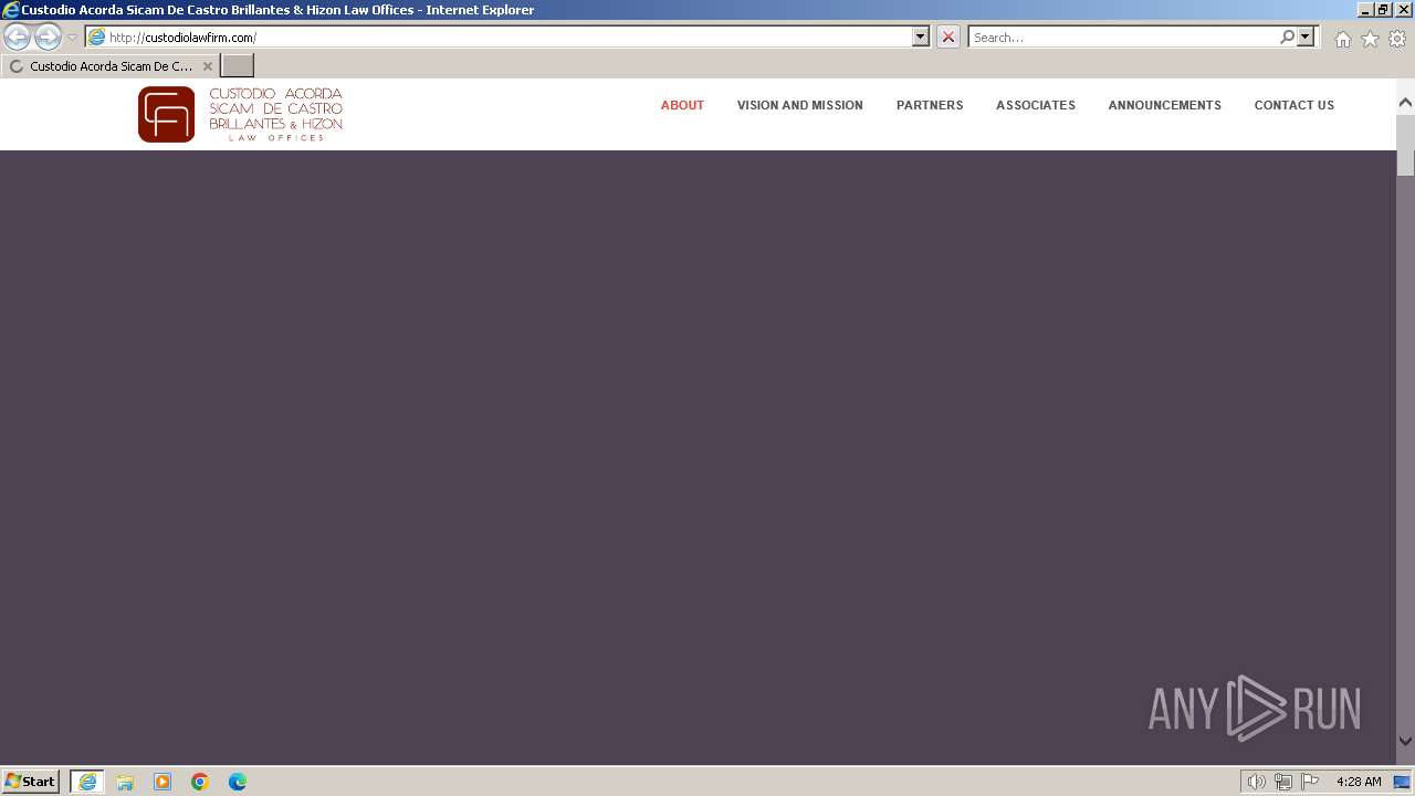 Analysis custodiolawfirm.com Malicious activity - Interactive analysis ANY.RUN