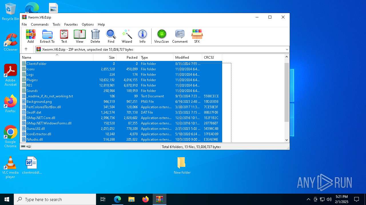 Malware analysis https://github.com/HexShifter0/Xworm-V6.0/releases Malicious activity | ANY.RUN ...