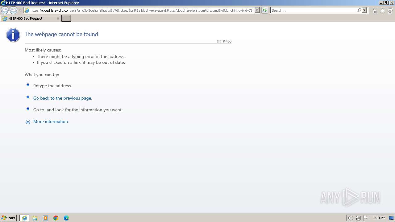 Malware analysis https://cloudflare-ipfs.com/ipfs/qmd3w5duhghirlhgvixi6v76lhckzuz6pnft5ajbiyvhye ...