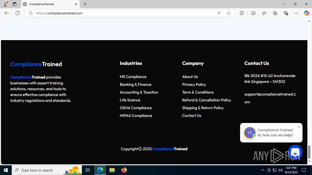 Malware analysis https://compliancetrained.com/ Malicious activity ...