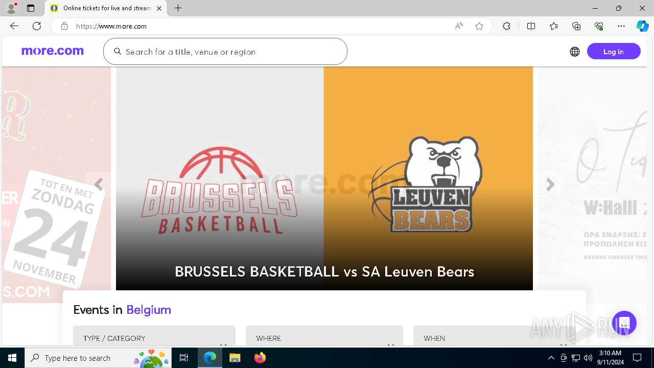 Analysis more.com No threats detected - Interactive analysis ANY.RUN