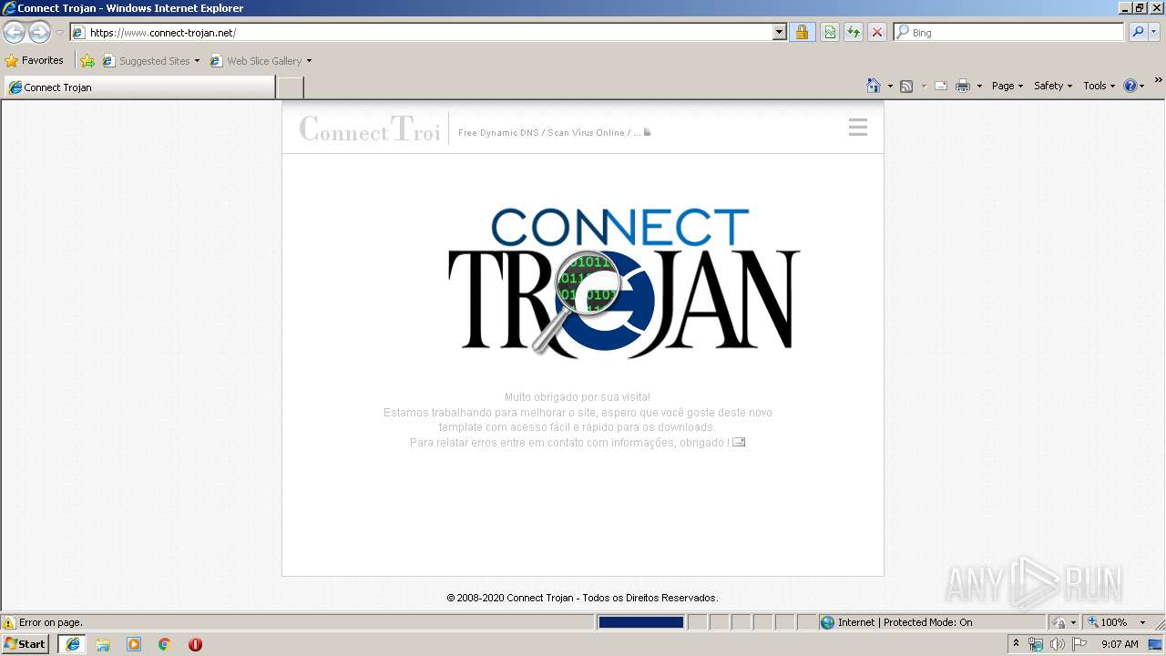 Malware analysis https www nnect trojan Malicious activity ANY.RUN Malware Sandbox Online