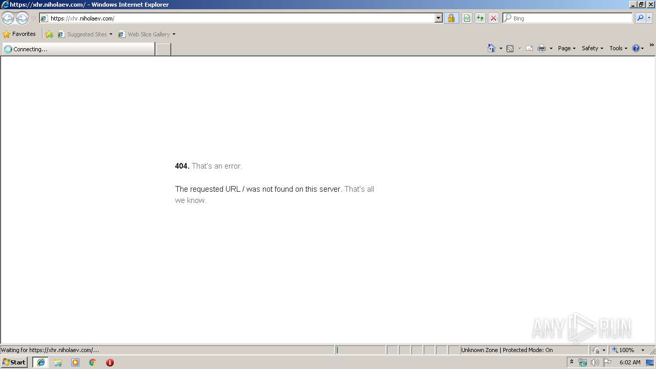 Malware analysis https://xhr.niholaev.com No threats detected | ANY.RUN ...