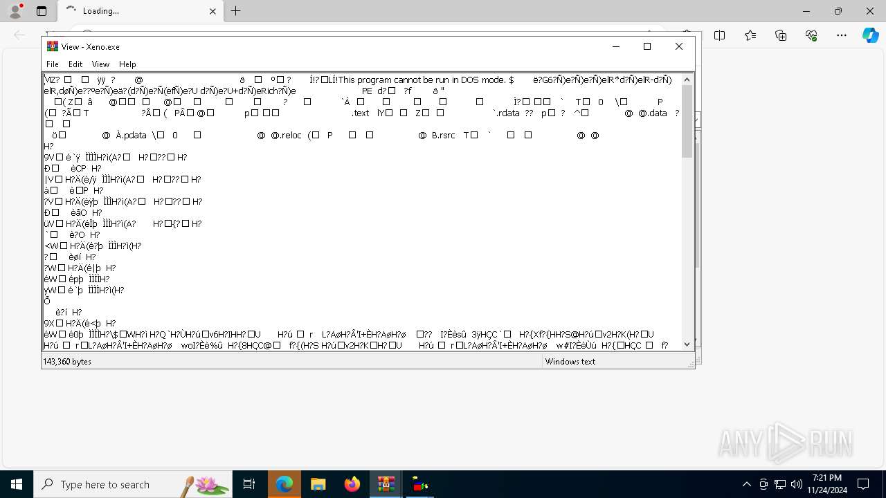 Malware analysis Xeno-v1.0.9-x64-New.zip Malicious activity | ANY.RUN - Malware Sandbox Online