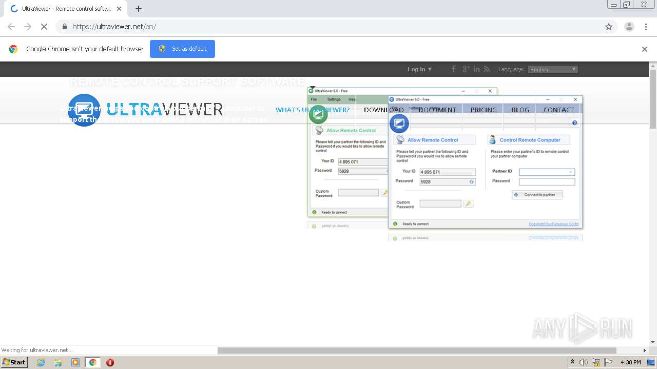 Malware analysis https://ultraviewer.net/en/ Malicious activity | ANY ...